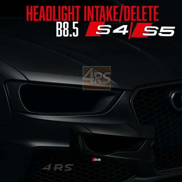Audi B8/B8.5 S4/S5 Carbon Fiber Headlight Intake / Headlight Delete (2 ...